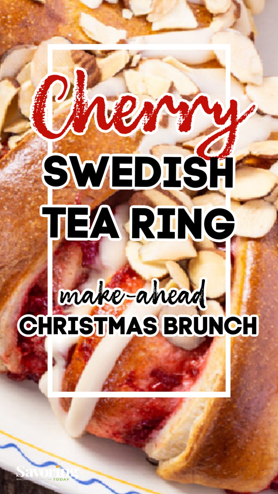 Cherry Swedish Tea Ring: Christmas Stollen