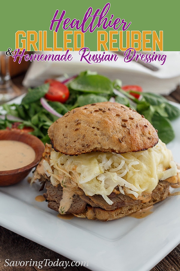 BEST Grilled Reuben Sandwich on Sprouted Rye Bun for St. Patrick's Day