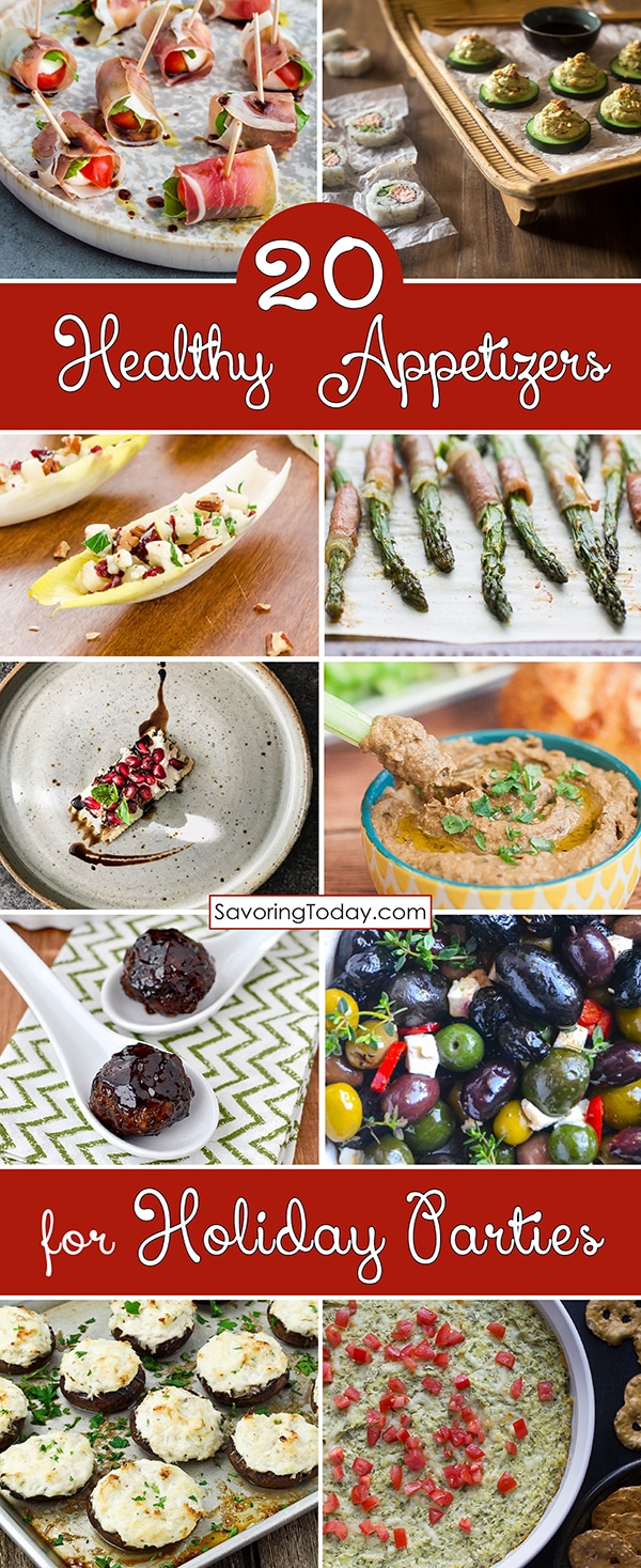 20 Healthy Appetizer Ideas for Holiday Parties and Entertaining