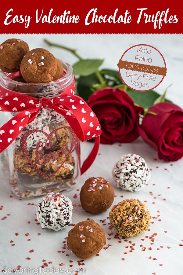 Easy Valentine's Day Chocolate Truffles Recipe | Savoring Today
