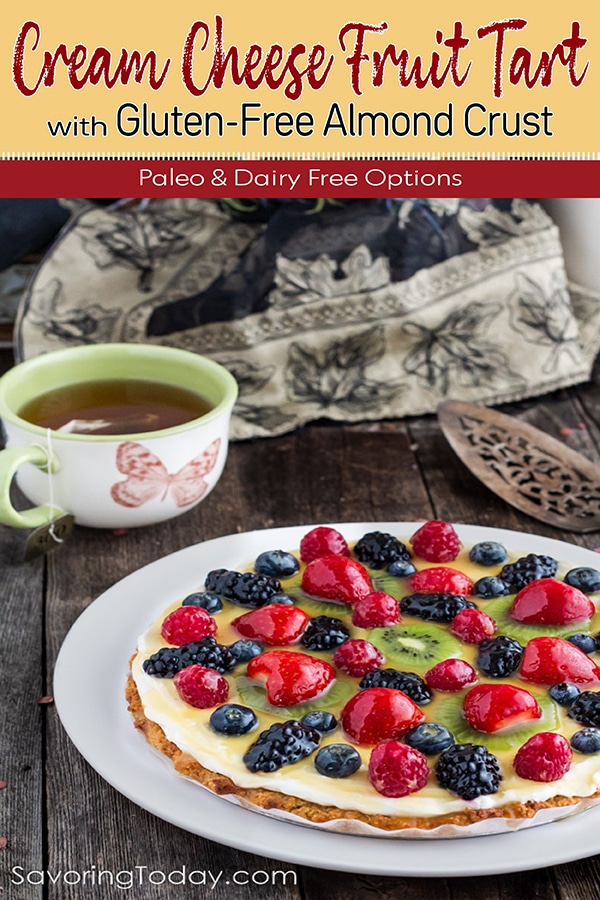 Cream Cheese Fruit Tart with Almond Crust (Gluten-Free)