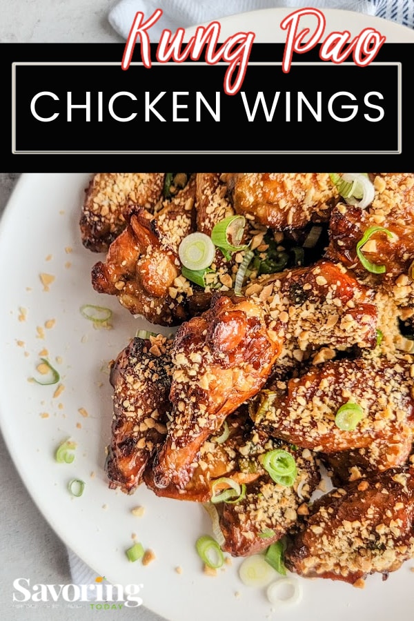 Oven-Baked Kung Pao Chicken Wings | Savoring Today