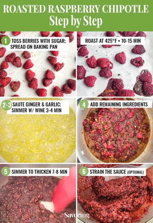 Easy Roasted Raspberry Chipotle Sauce: Sweet, Smoky, Spicy